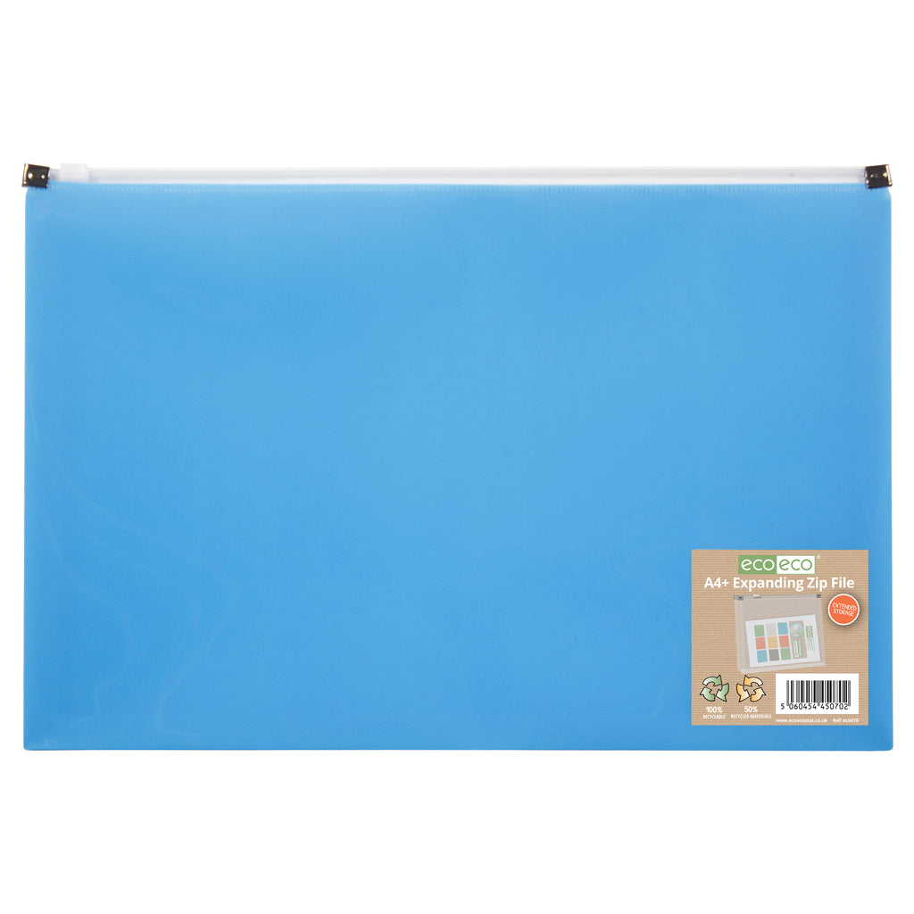 A4+ 50% Recycled Expanding Zip File – eco-eco Stationery